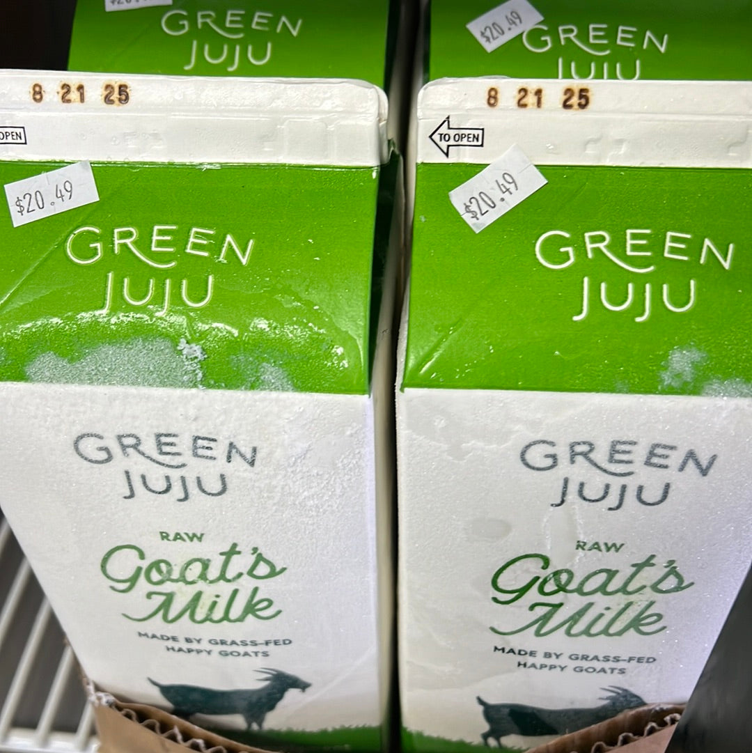 Green JuJu Frozen RAW GOAT'S MILK – rawpetfooddeliverymarket
