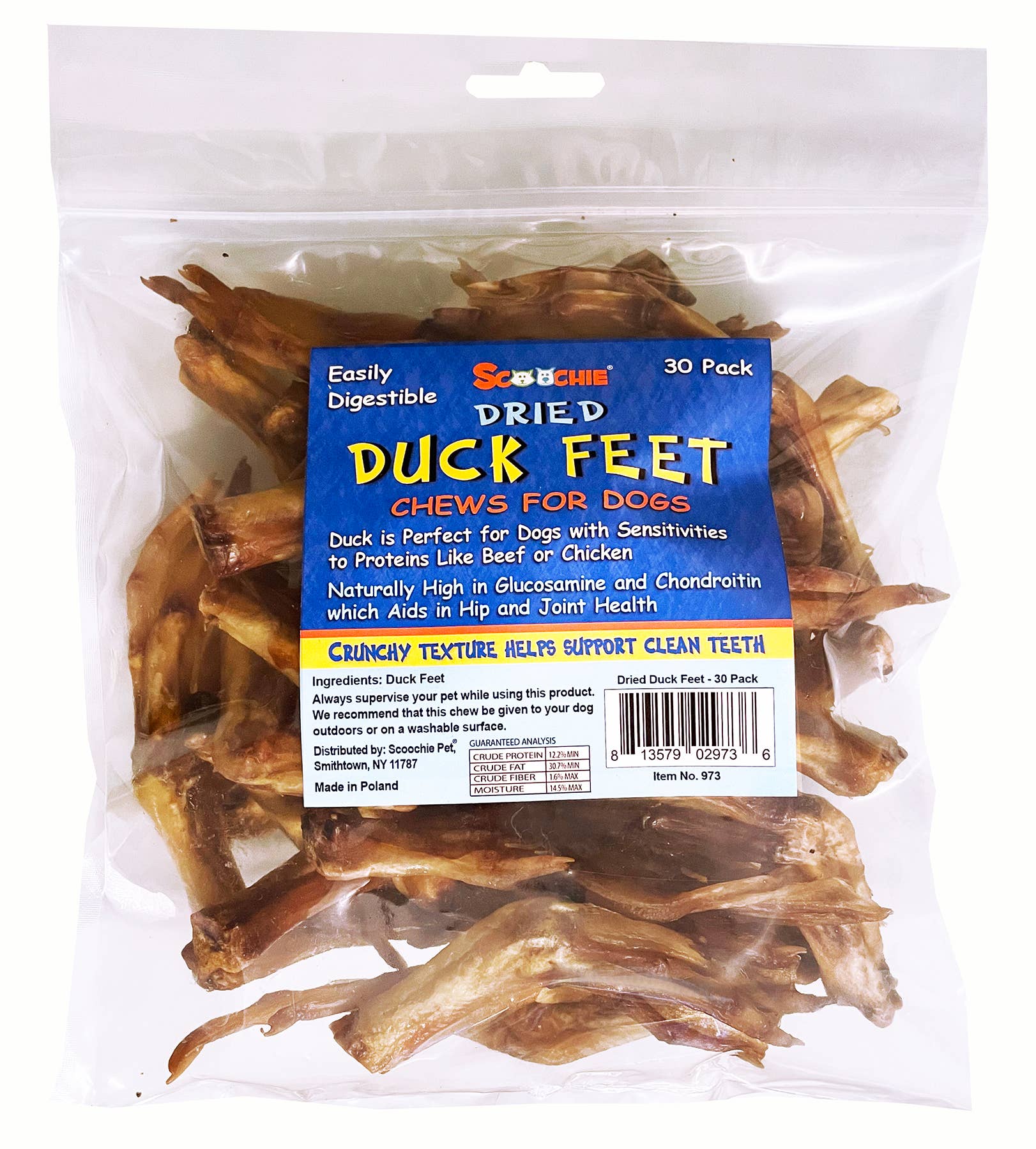 Dried Duck Feet 30 Pack Scoochie – rawpetfooddeliverymarket