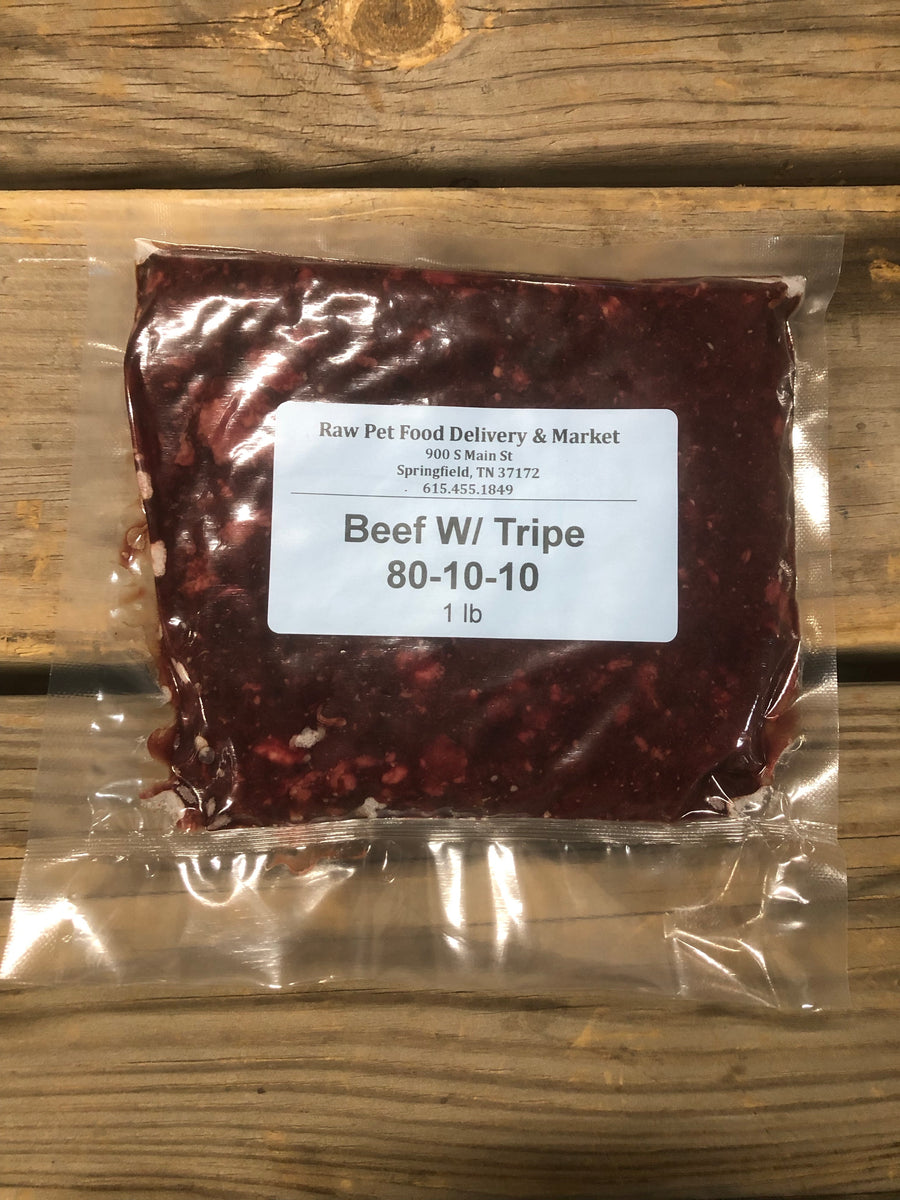 Beef Mix w/ TRIPE 80/10/10 Prey Model Raw Heartsong Pet Products ...